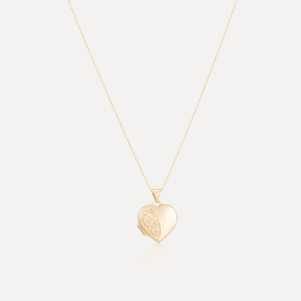 9ct Yellow Gold Heart Locket – Tower Jewellers