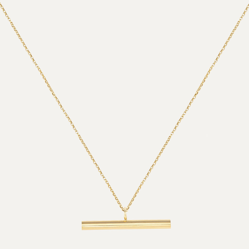 9ct Yellow Gold T-Bar Pendant – Tower Jewellers
